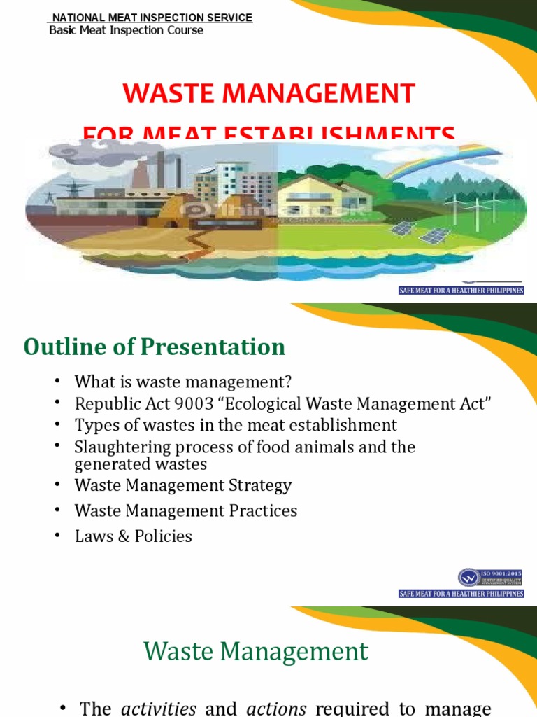 Meat Establishment Waste Management Guide | PDF