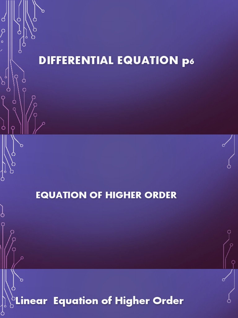Differential Equation P6 Pdf Mathematical Objects Mathematical Analysis