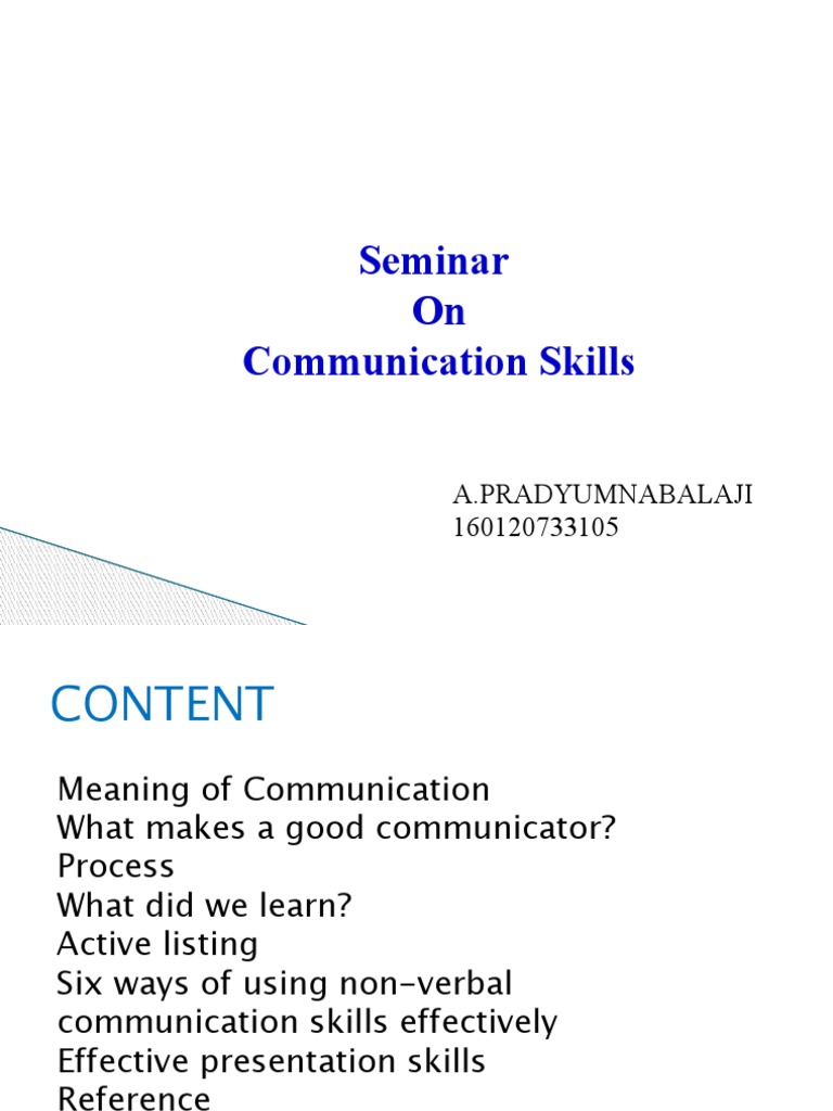 Communication Skills | PDF