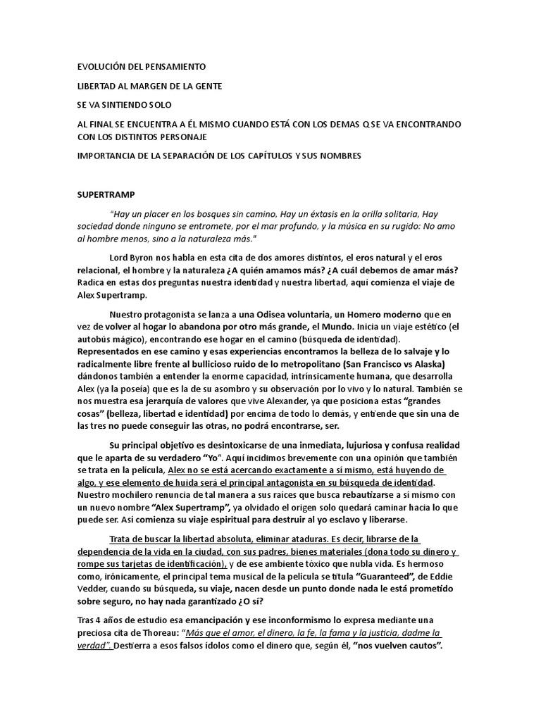 Into The Wild | PDF | Amor | Libertad
