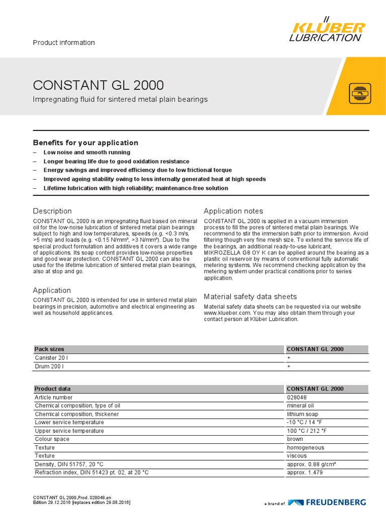 CONSTANT GL 2000 EN en | Download Free PDF | Bearing (Mechanical ...