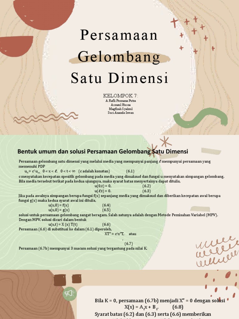 Persamaan Gelombang Satu Dimensi_KLP 7 | PDF