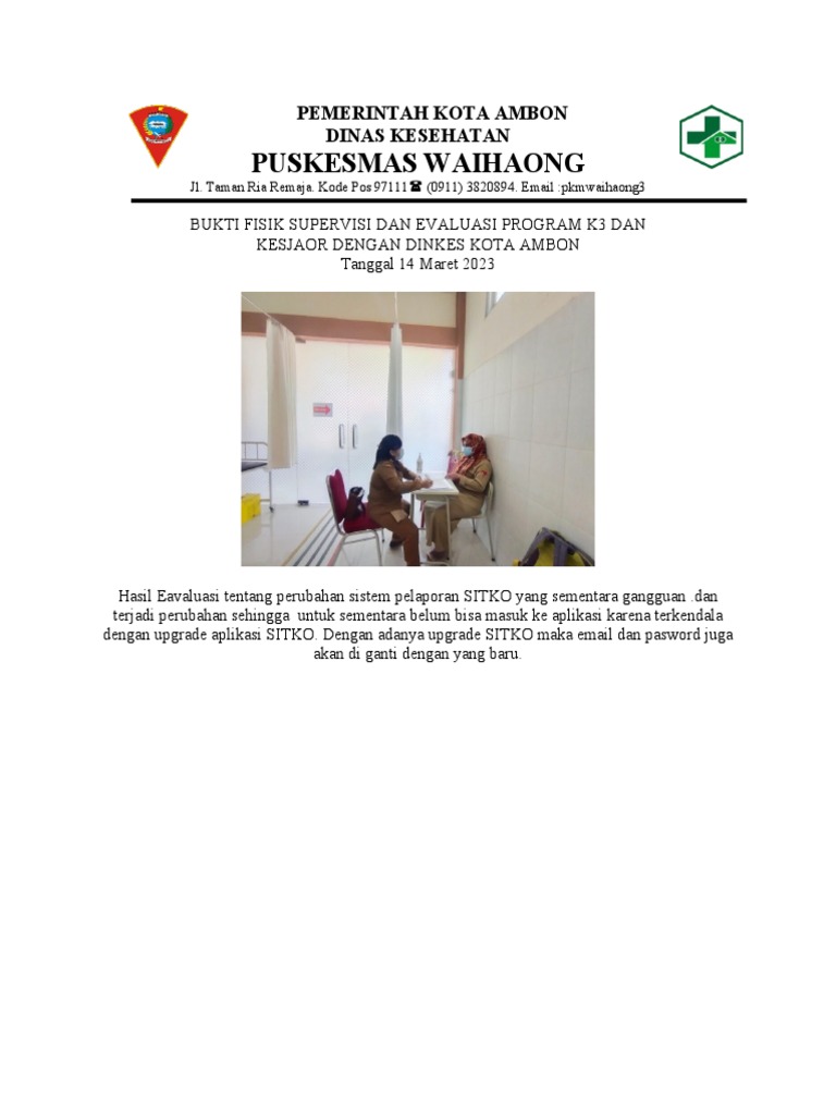 Bukti Evaluasi Program K3 | PDF | Pengelolaan Keuangan & Uang | Sains & Matematika