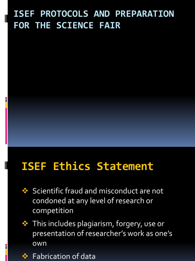 ISEF Science Fair Protocols Guide | PDF | Institutional Review Board ...