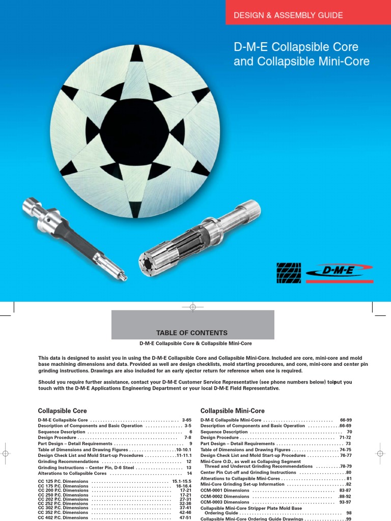 D-M-E Collapsible Core Design Guide | PDF | Grinding (Abrasive Cutting ...