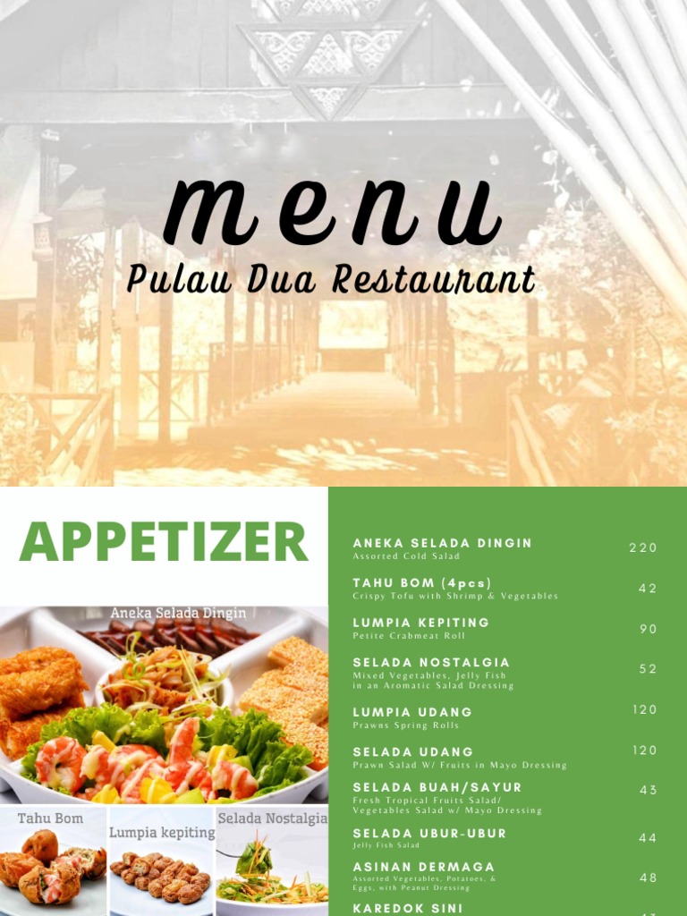 Pulau Dua Update Menu | PDF | Indonesian Cuisine | Food Ingredients