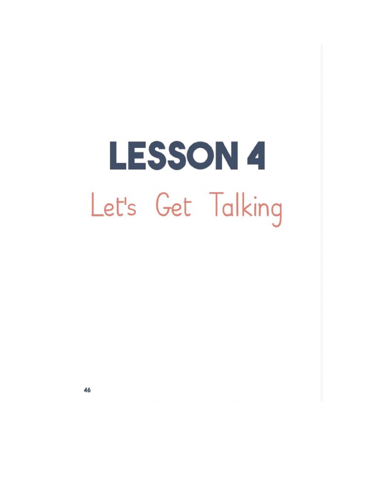 AMIGOS INGLESES Born To Speak British Lesson 04 - Let's Get Talking | PDF