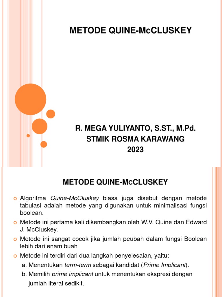 10 Metode Quinn McCluskey | PDF