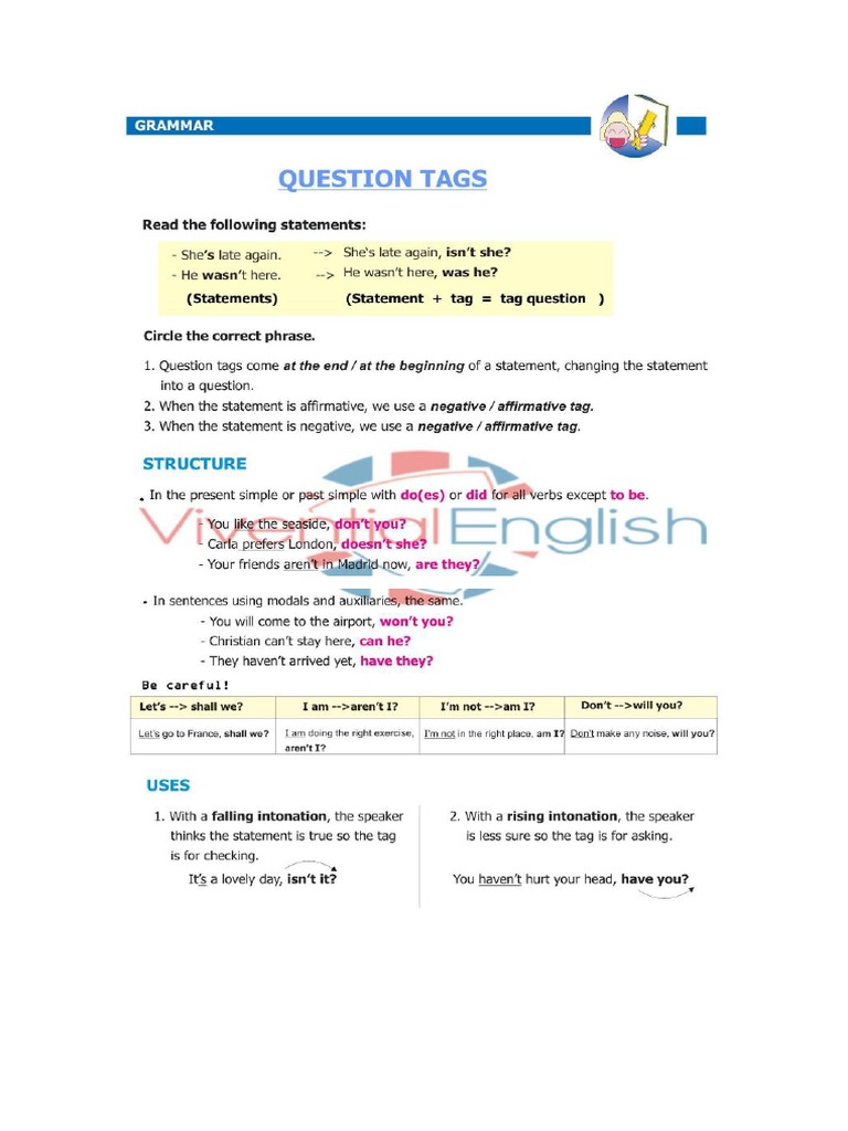 Question Tags | PDF