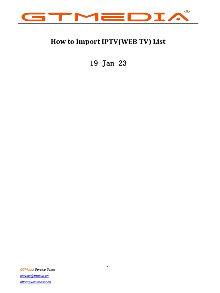 V9SUPER How To Import IPTV (WEB TV) List 2 | PDF | Business | Technology & Engineering