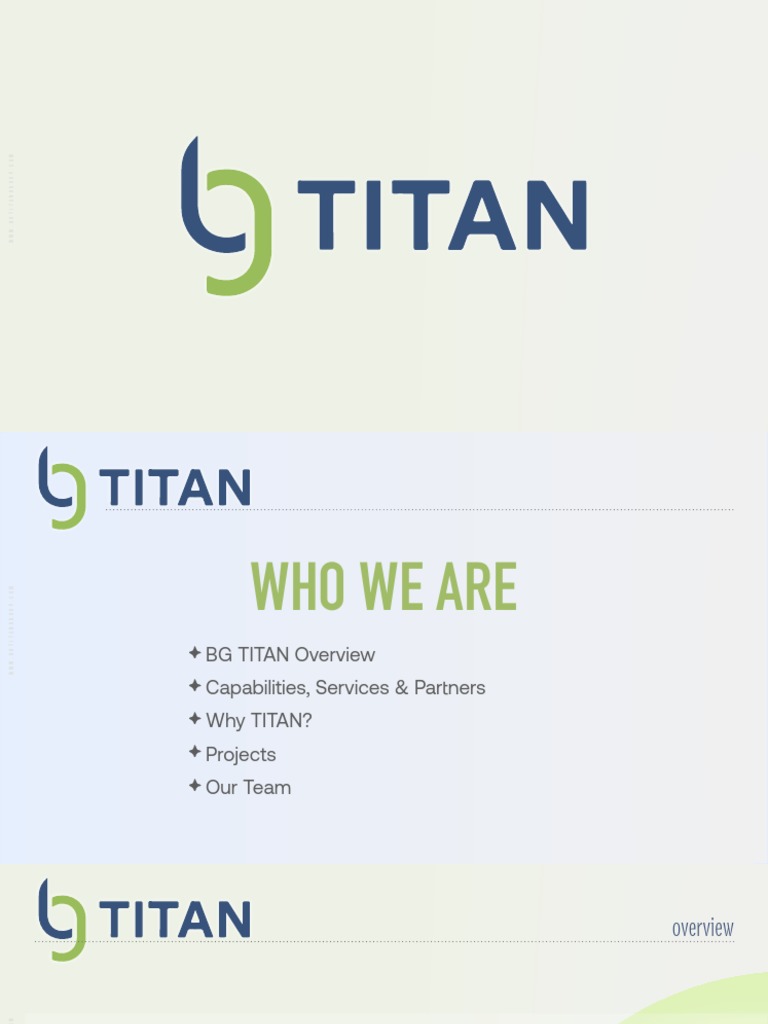 BG Titan Brochure | PDF