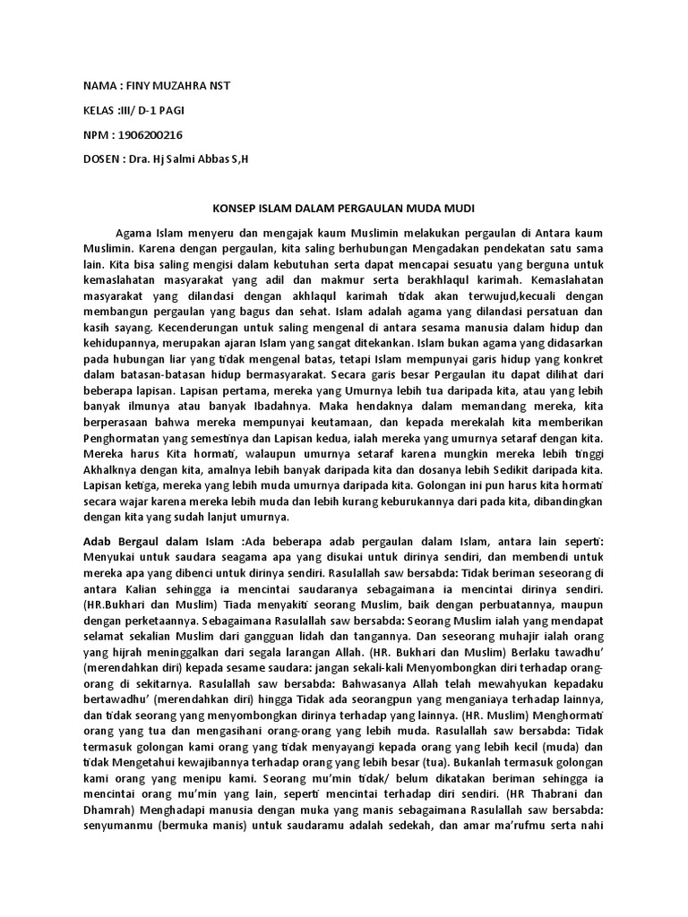 MUAMALAH Finy Muzahra NST | PDF