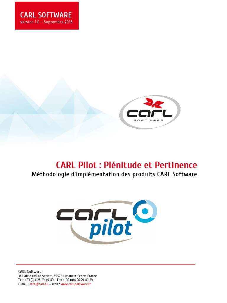 CARL Pilot - Plénitude Et Pertinence - Méthodologie D'implémentation Des Produits CARL Software ...