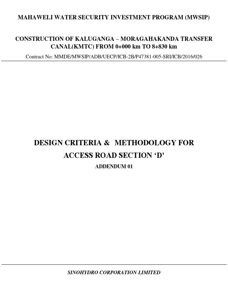 Design Criteria & Methodology Final R1 | PDF | Road Surface | Civil ...