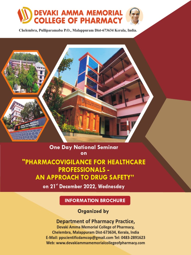 Pharmacy Practice National Seminar Brochure | PDF | Pharmacovigilance ...