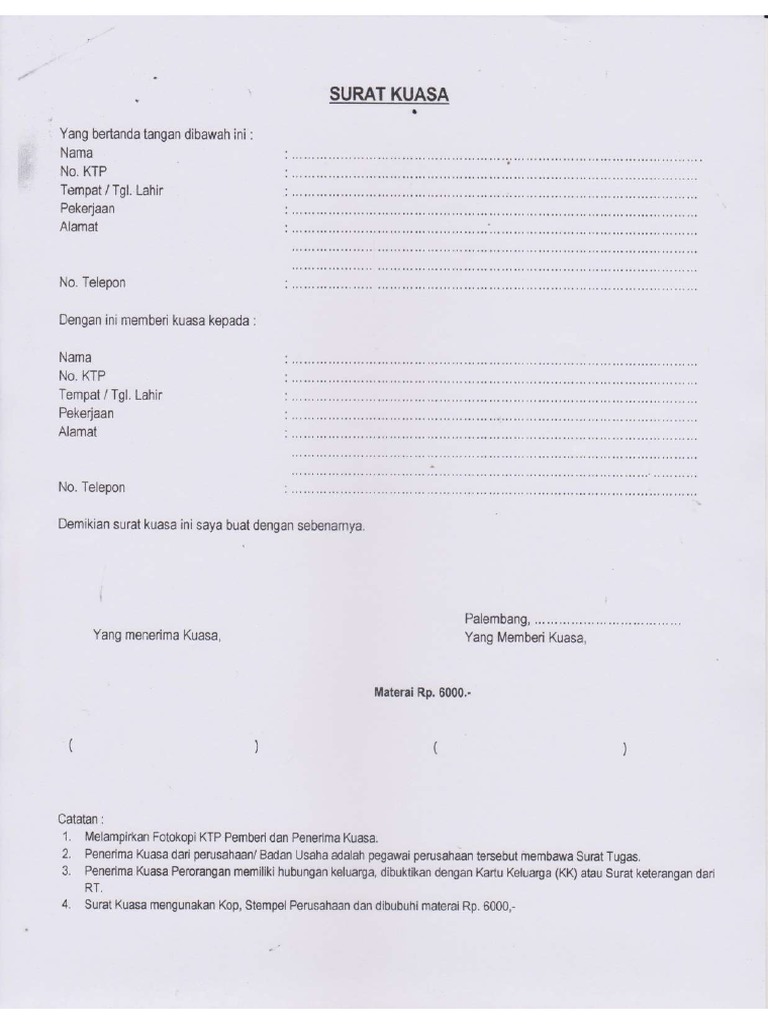 Surat Kuasa | PDF