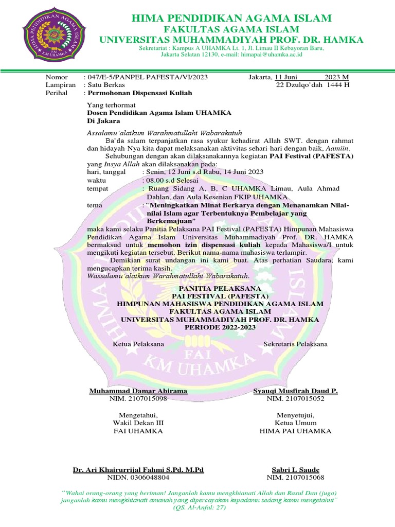 047 - Surat Dispen 21 | PDF