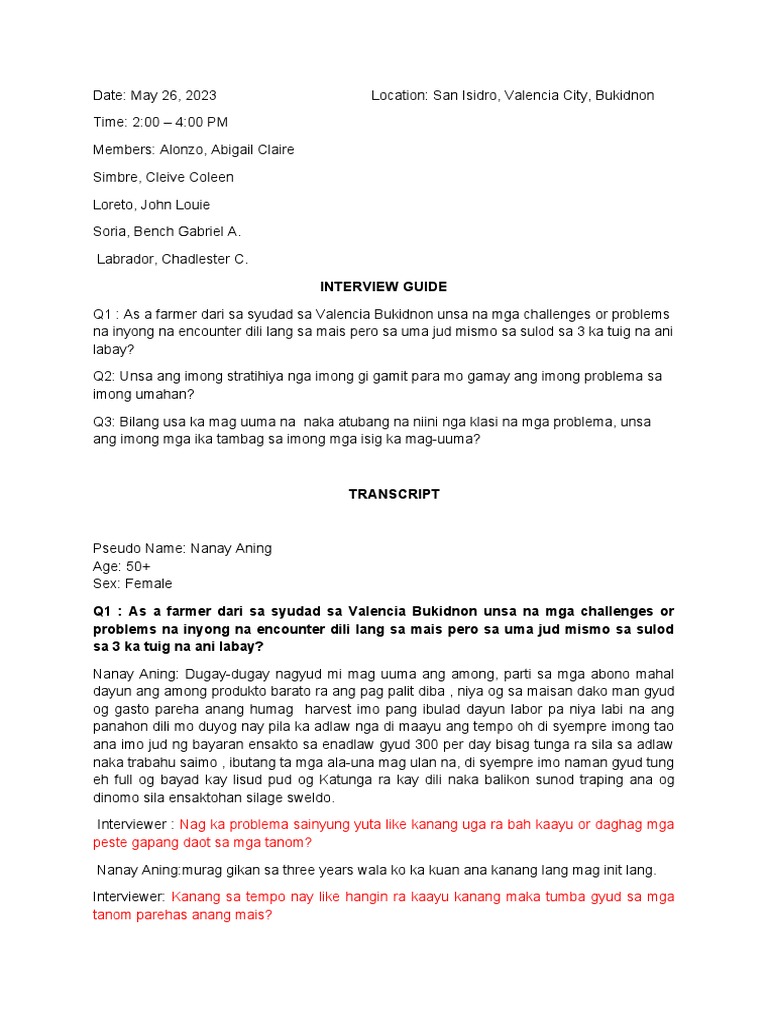 Interview-Document | PDF