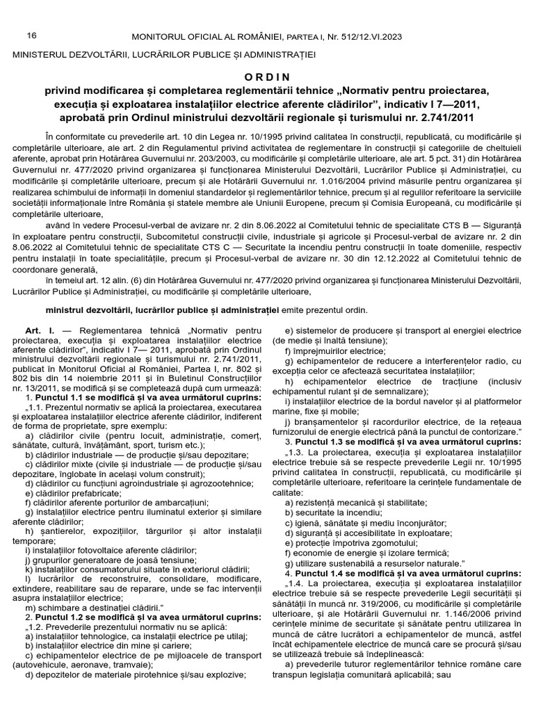 I7_2023_Monitorul Oficial Partea I | PDF