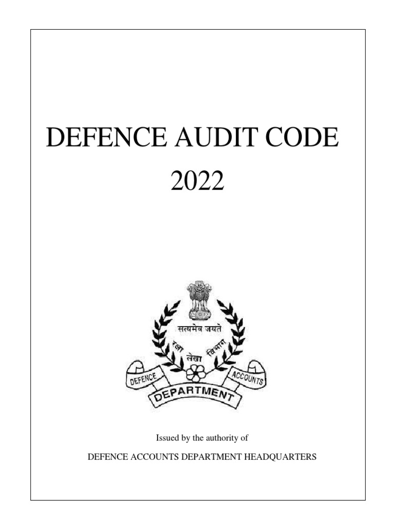 Defence Audit Code 2022 Overview | PDF | Finance & Money Management