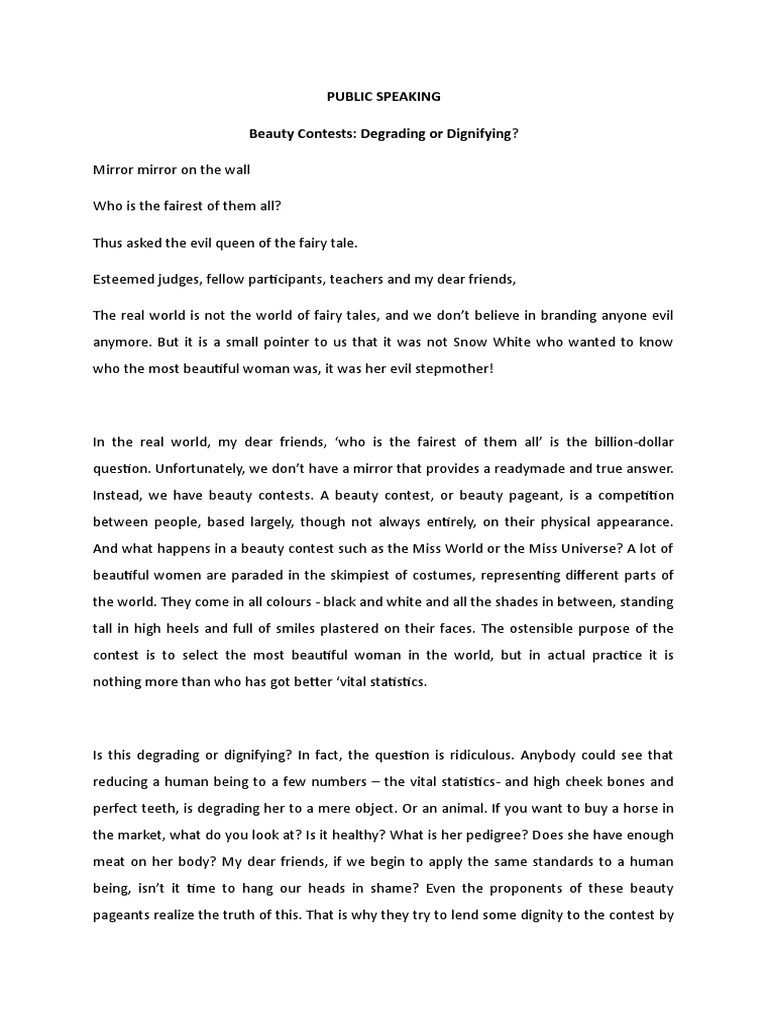 Public Speaking Script | PDF