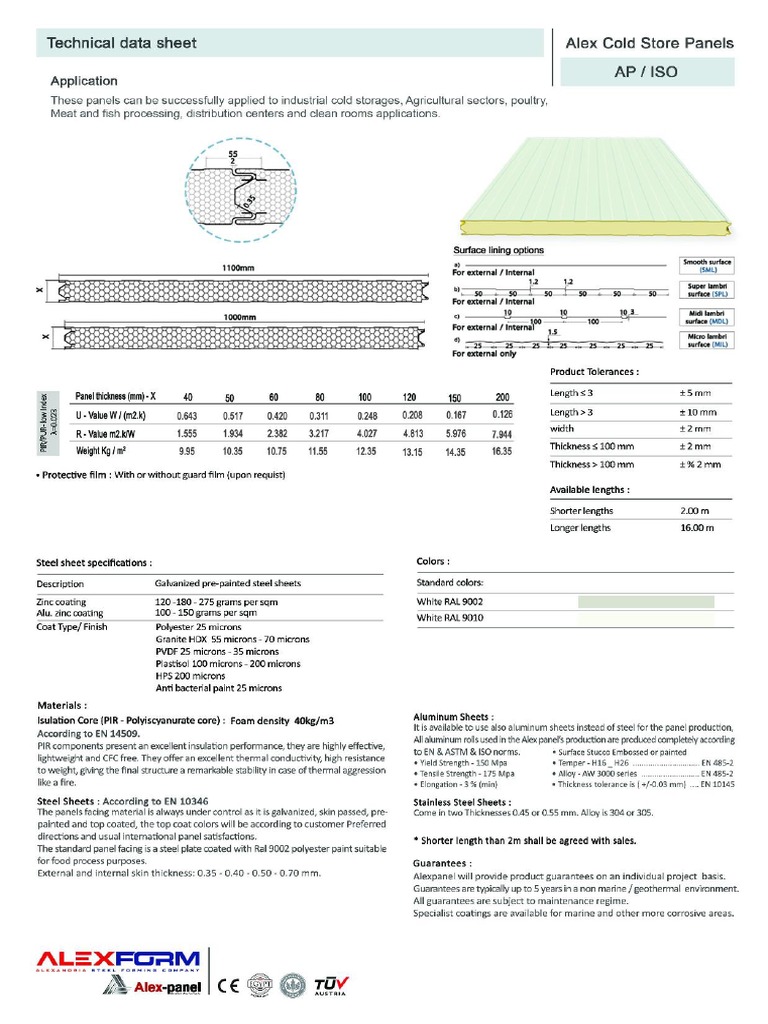 Cold Store Profile Sandwich Panel | PDF