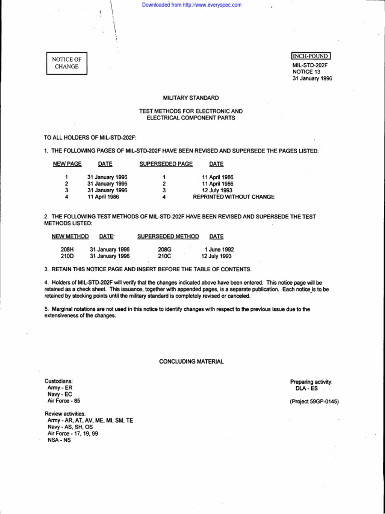 Mil Std 202f Notice 13 Pdf Soldering Solder