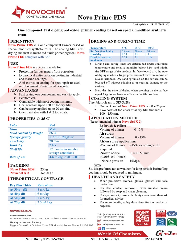 Novo Prime FDS | PDF | Coating | Chemistry