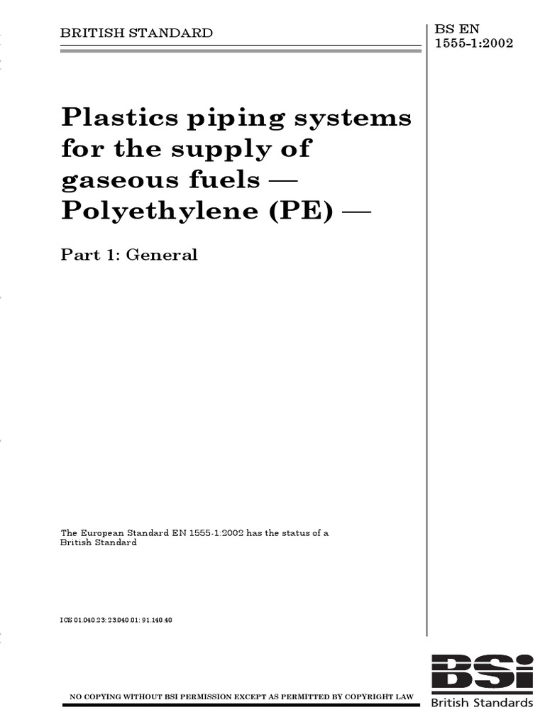 En 1555 1 | PDF | Pipe (Fluid Conveyance) | Thermoplastic