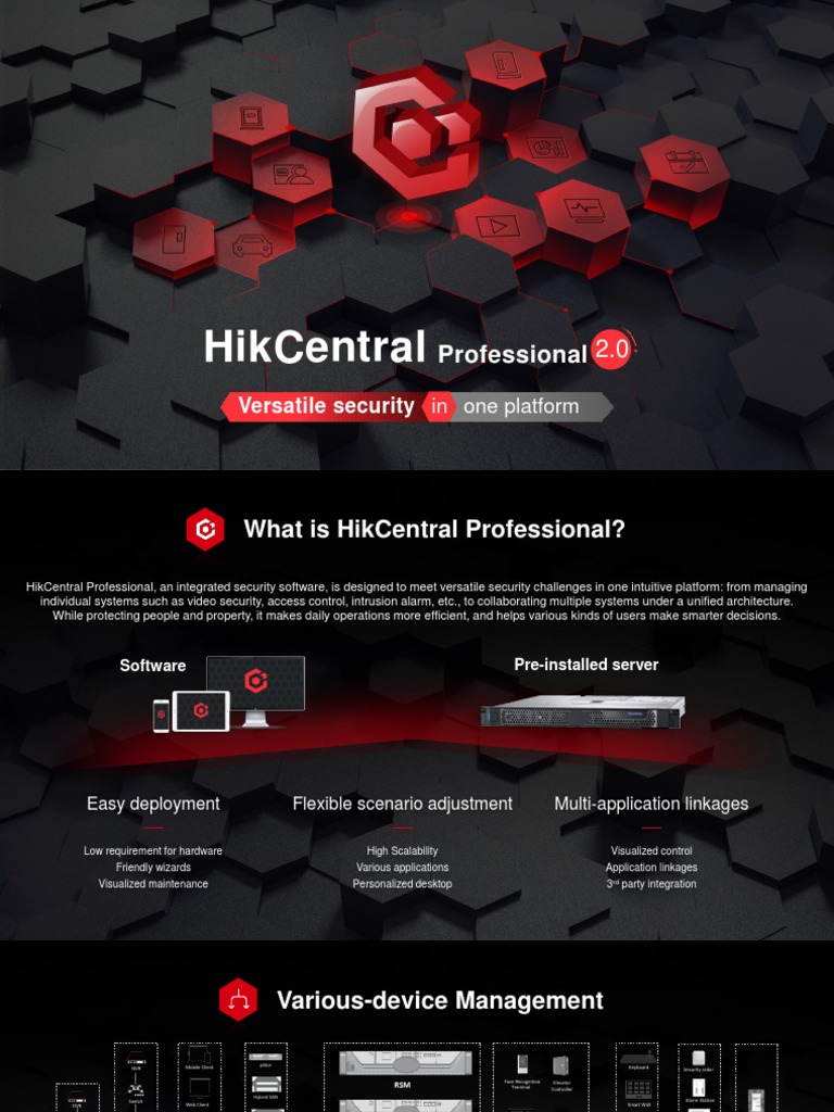 HikCentral Professional v2.0 Introduction | PDF | Access Control | Computer Network