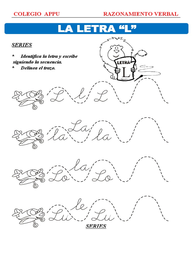 La Letra L para Primero de Primaria | PDF