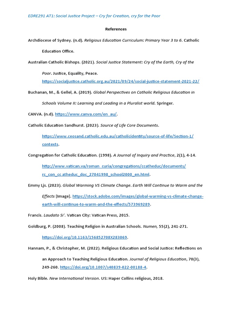 At1 References | PDF | Catholic Church