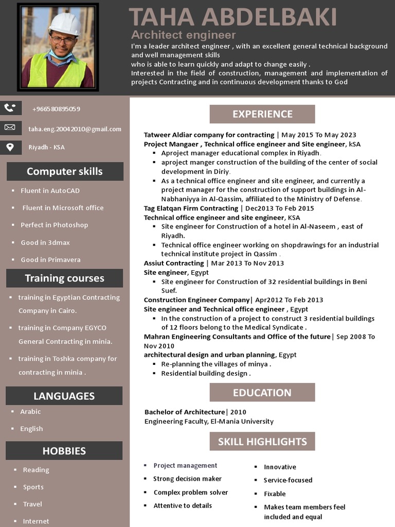 CV English and Arabic-1 | PDF | Engineering