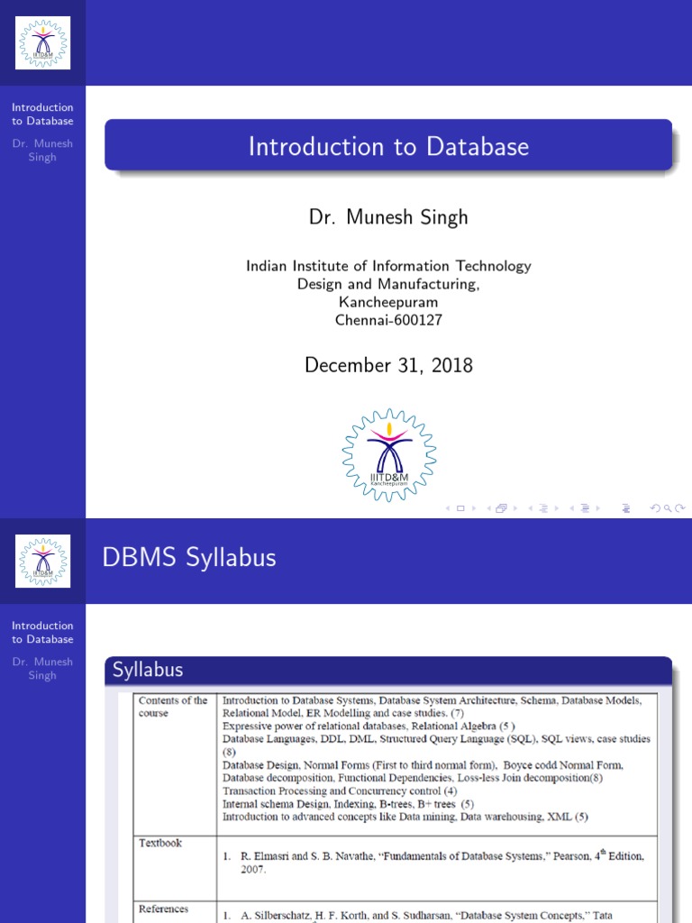 Lecture DBMS0 | PDF | Databases | Computer File