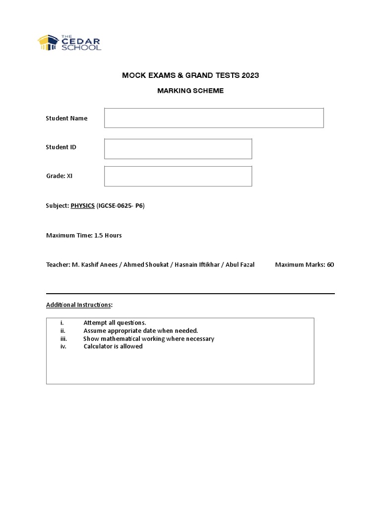 01 Physics 10 Test 5 - Grand Test v.2 Sol | PDF