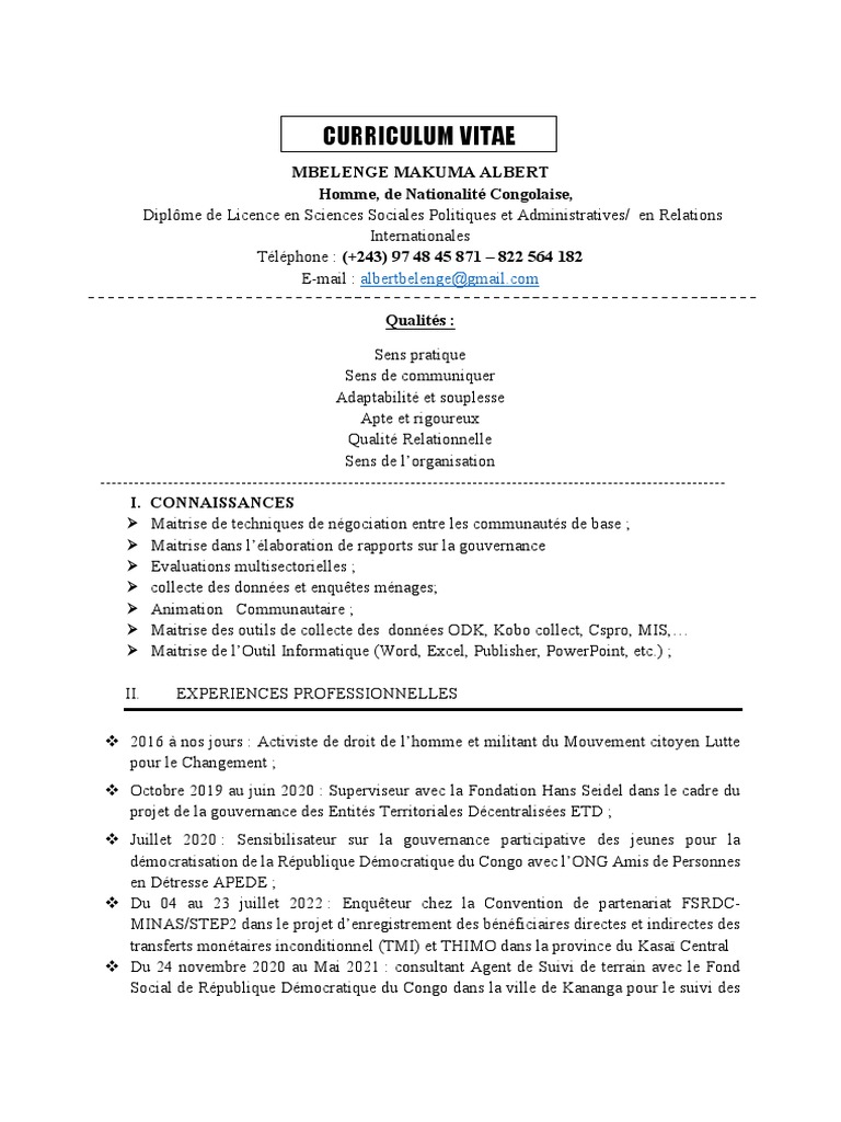 CV Albert | PDF