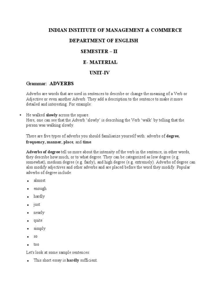 EngSemII UnitIV | PDF