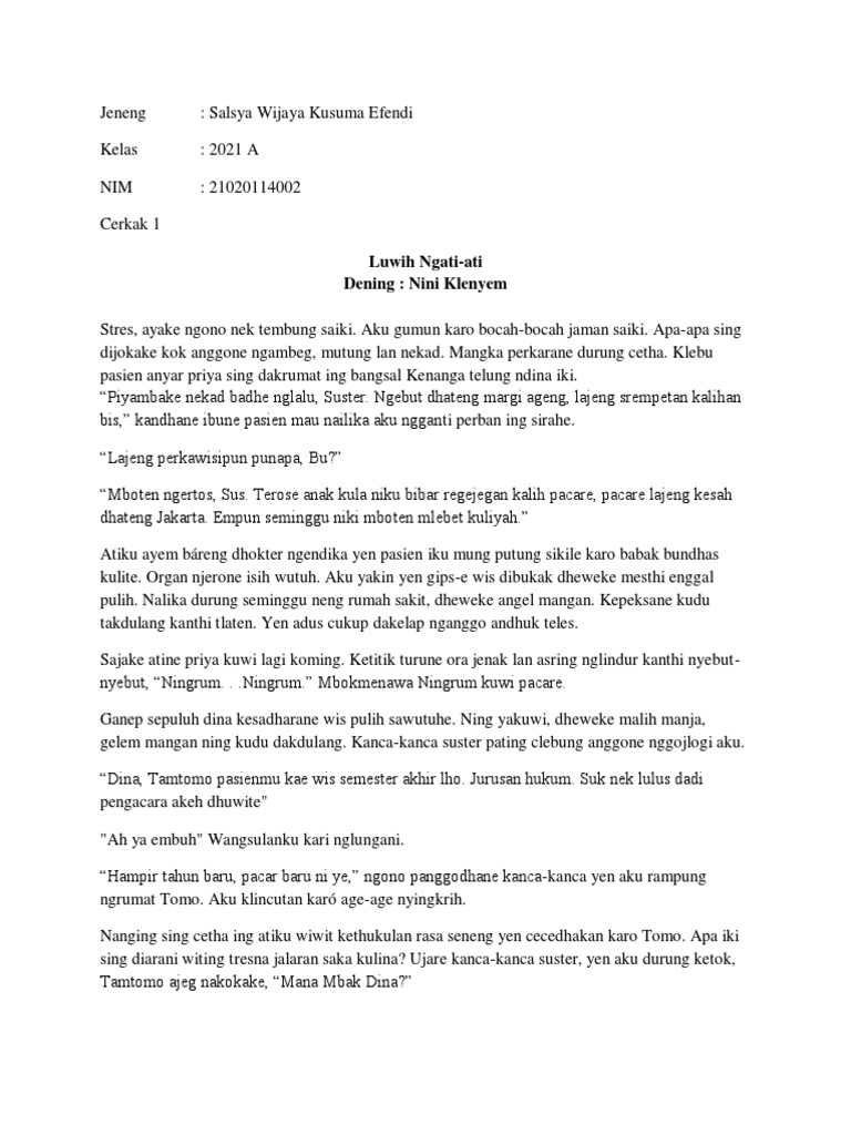 002 - 21A - Salsya Wijaya Kusuma - Cerkak 1 | PDF