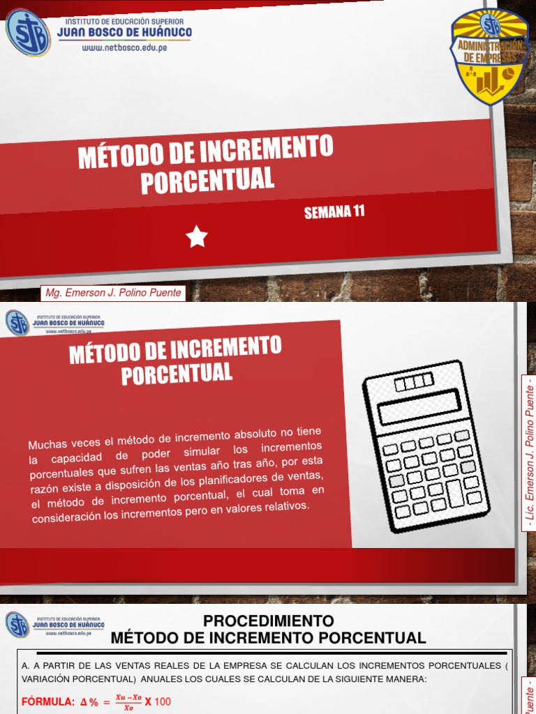 SEMANA 11 Incremento Porcentual | PDF