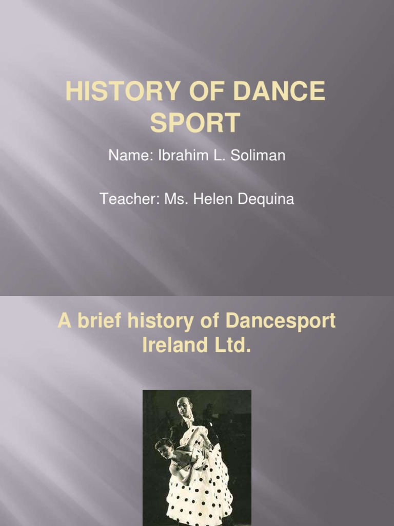 Chapter 1-History of Dance Sport | PDF | Partner Dance | Ballroom Dance