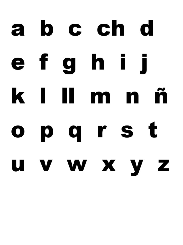 A B C CH D e F G H I J K L LL M N Ñ o P Q R S T U V W X y Z | PDF