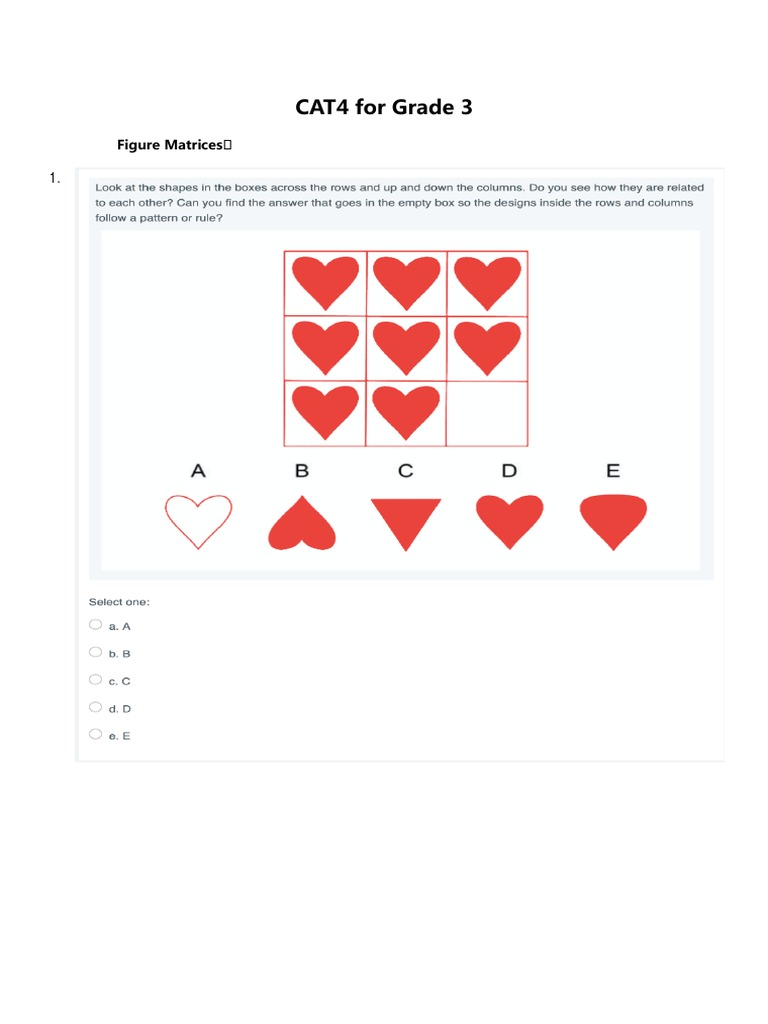 CAT4 For G3-05-Figure Matrices | PDF