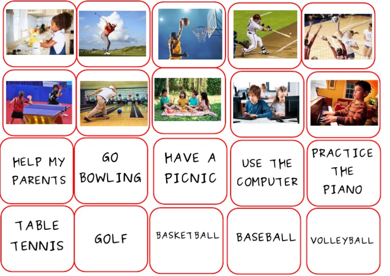 Memory Game Outdoors Activities, Sports and Thing To Do | PDF | Games ...