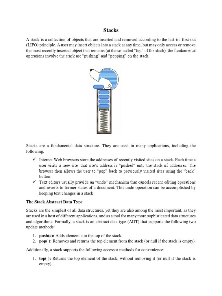 Understanding Stack Data Structure Basics | PDF | Teaching Methods ...