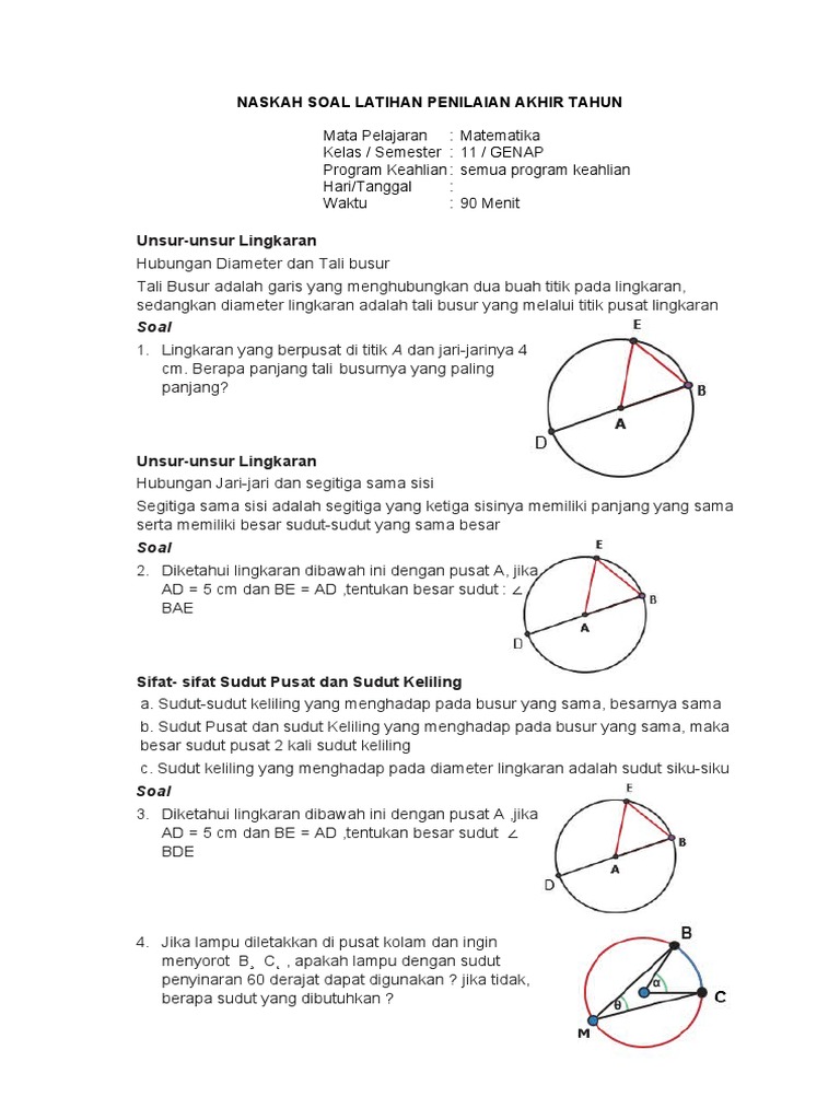 Latihan Soal Pat 2023 (Essay) | PDF