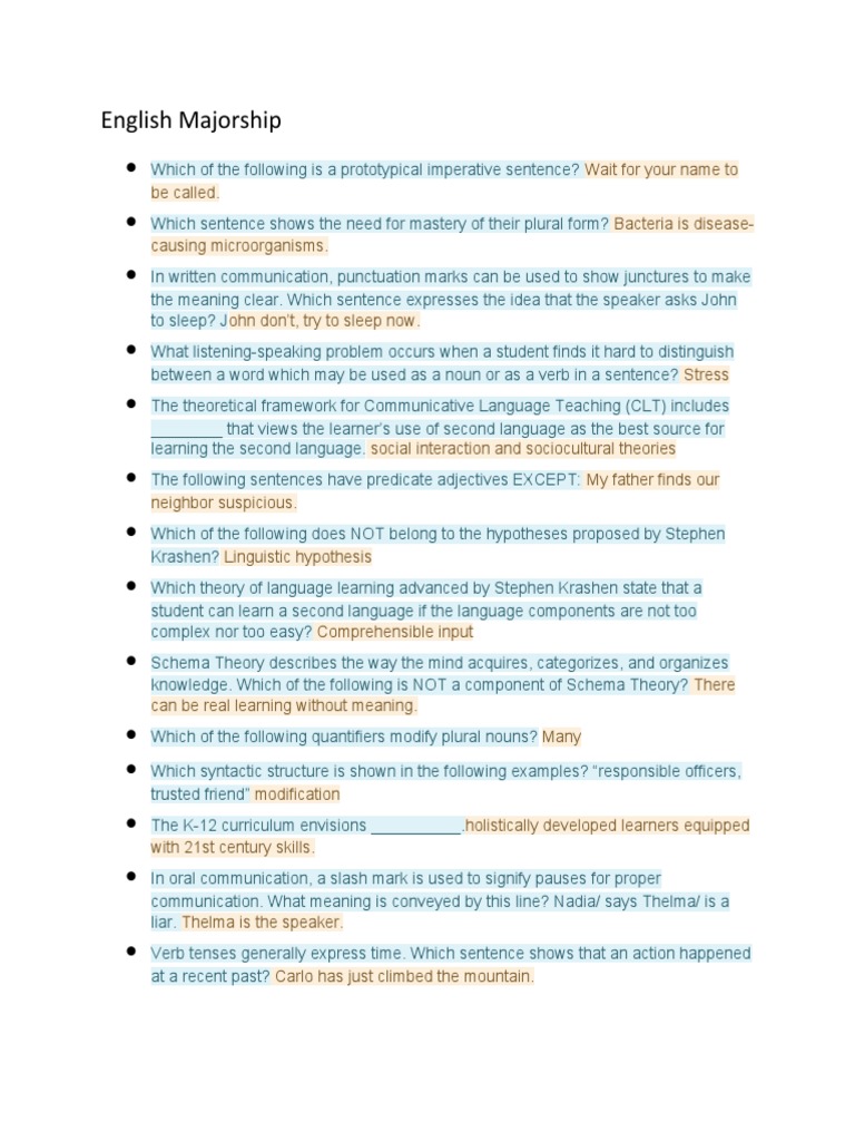 English-Majorship-1 | PDF