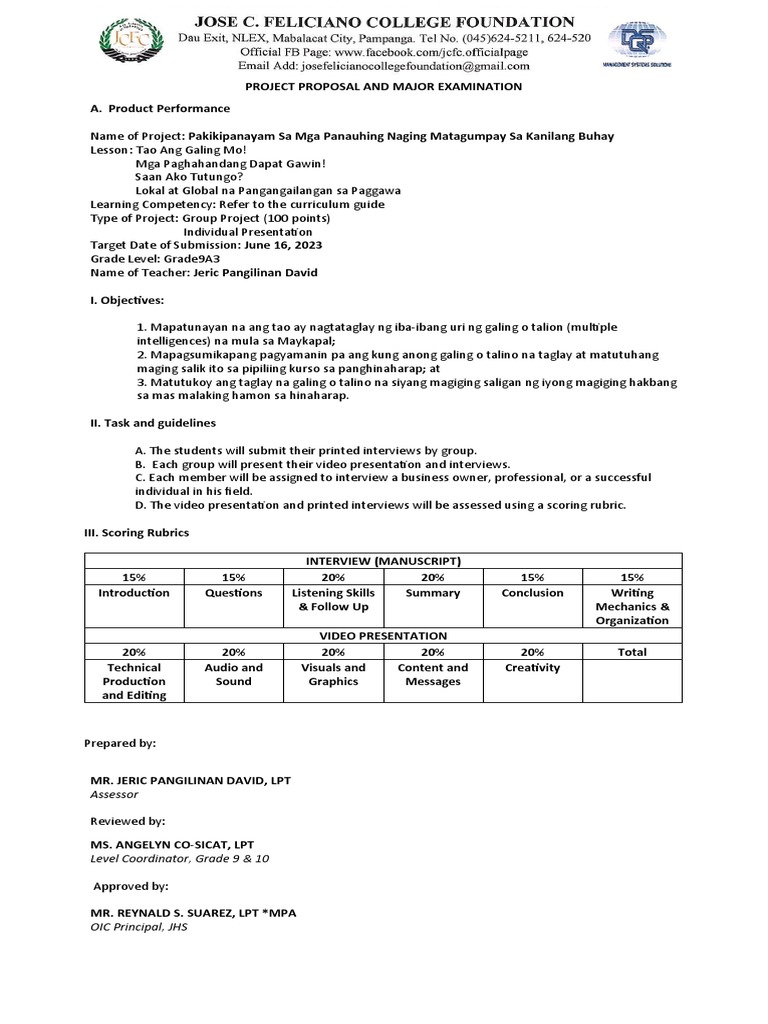 Project Proposal ESP | PDF