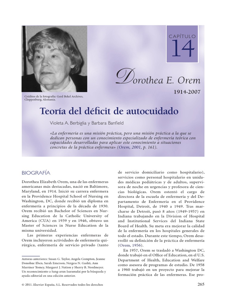 Teoría D. Orem | PDF | Ciencia y matemáticas