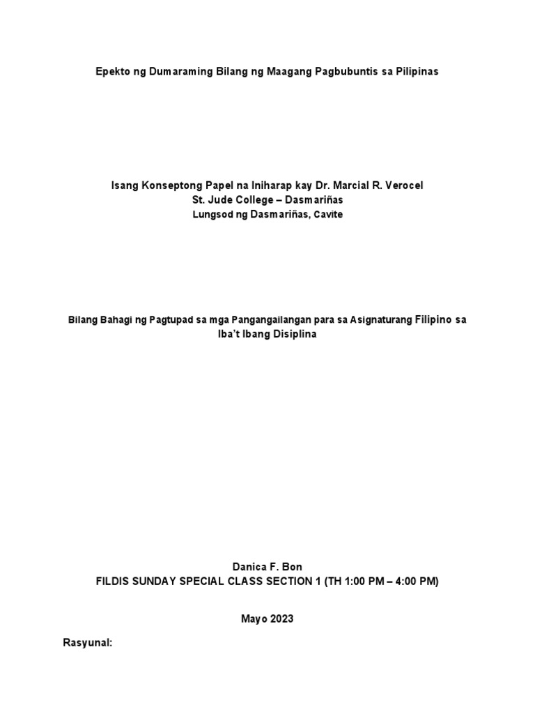 Konseptong Papel | PDF