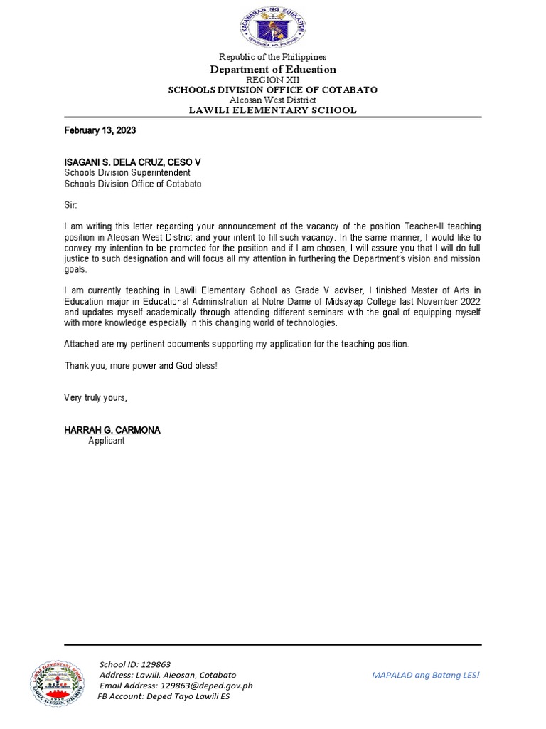 Intent Letter | PDF